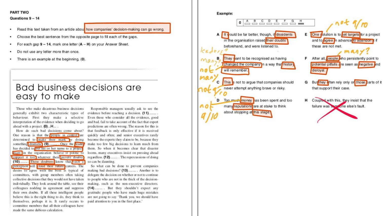 C1 Business Higher Reading Parts 1 & 2 | BEC Exam Guide