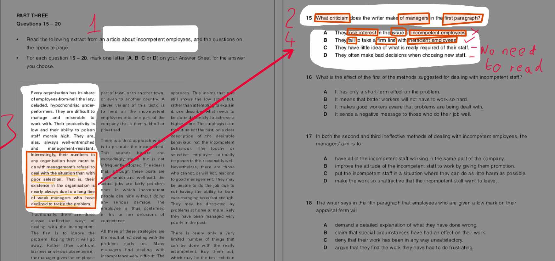 C1 Business Higher Reading Parts 3 & 4 | BEC Exam Guide
